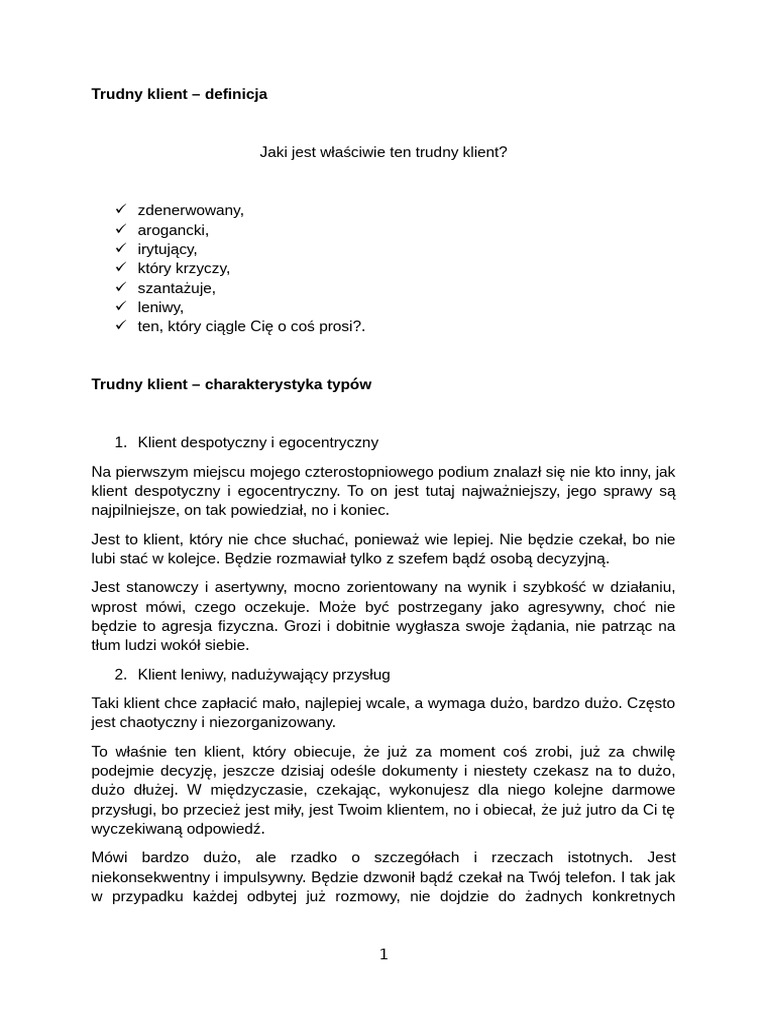 Trudny klient-Puck | PDF