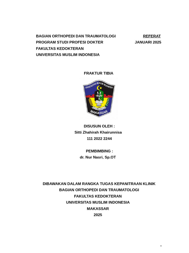 Fraktur Tibia | PDF