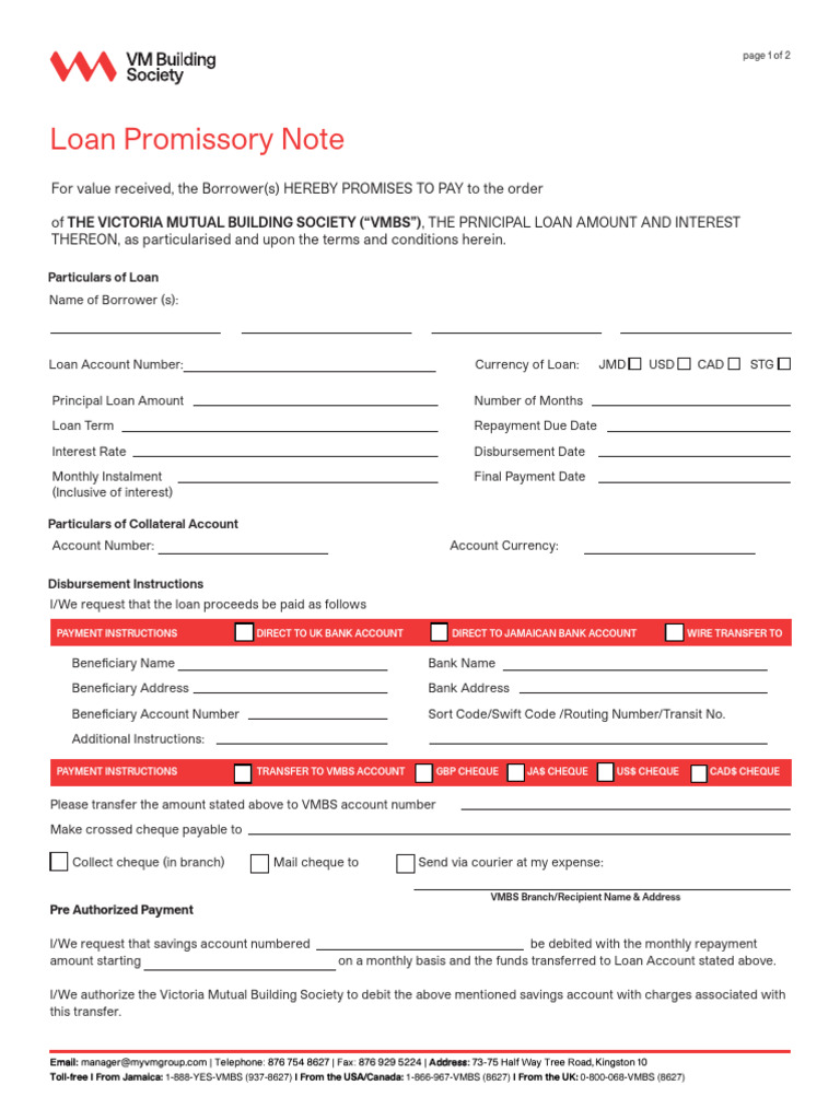 Loan Promissory Note Vmbs | PDF | Loans | Interest