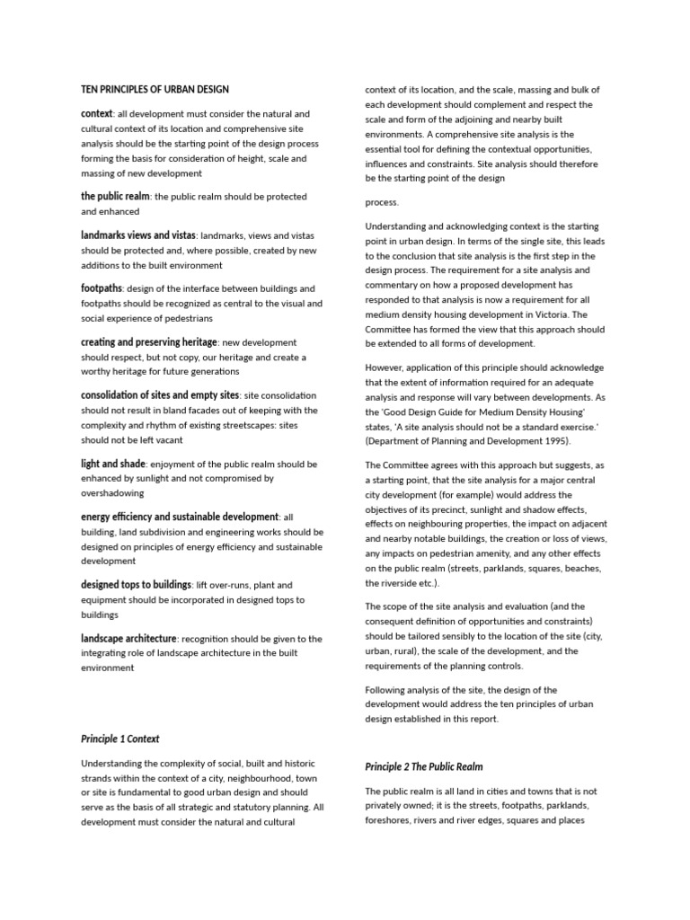 Urban Design Principles Explained | PDF | Urban Design | Design