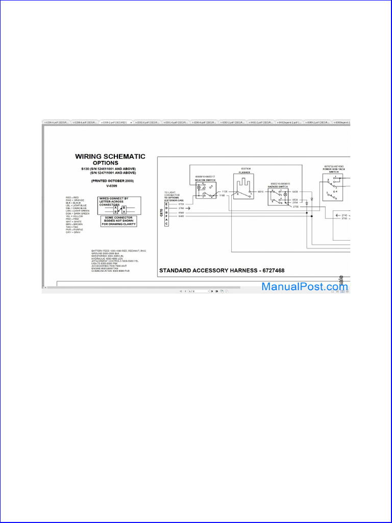 Bobcat Loader s130 Hydraulic Electrical Schematic | PDF | Project Gutenberg