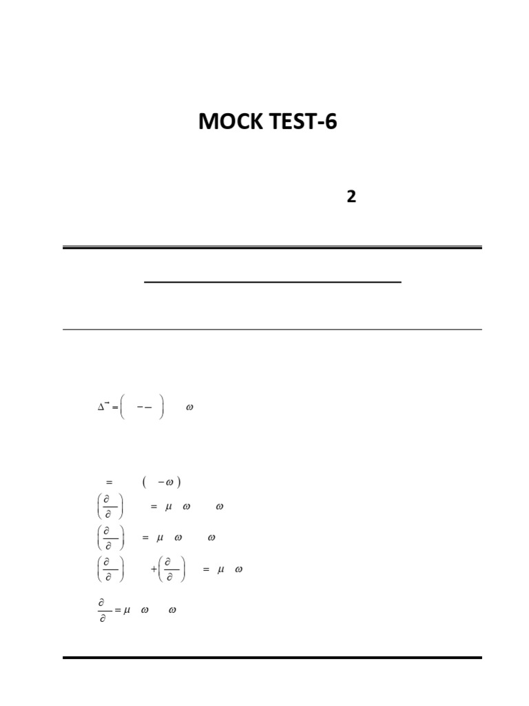 MOCK TEST 6 Paper-1 Sol | PDF | Quantity | Continuum Mechanics