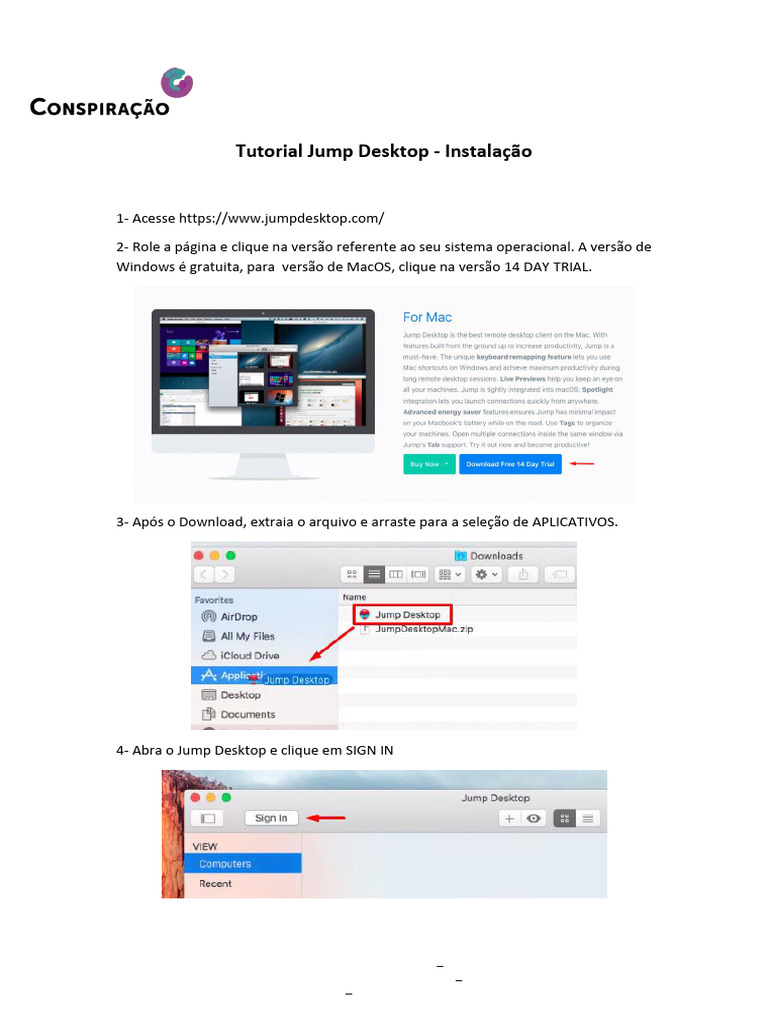 Tutorial de Instalação do Jump Desktop | PDF