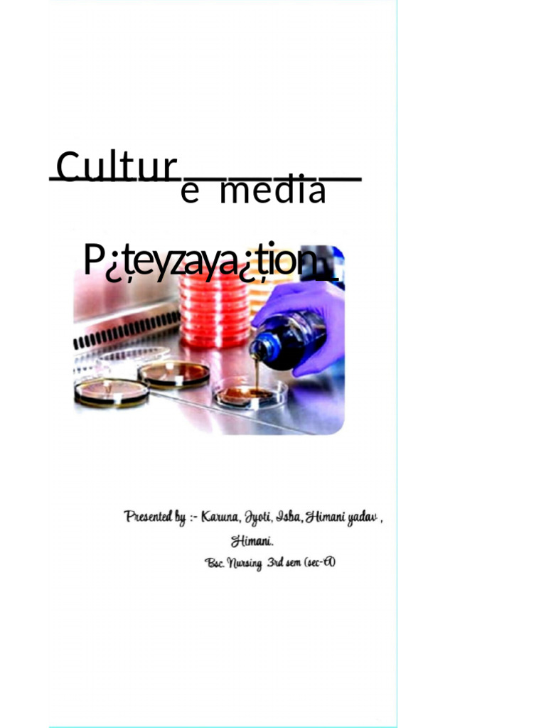 Culture Media Preparation? | PDF