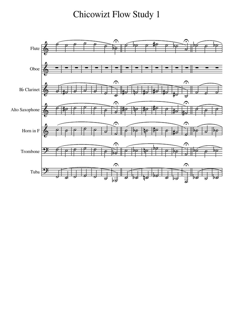 Chicowizt Flow Study 1-Score and Parts | PDF