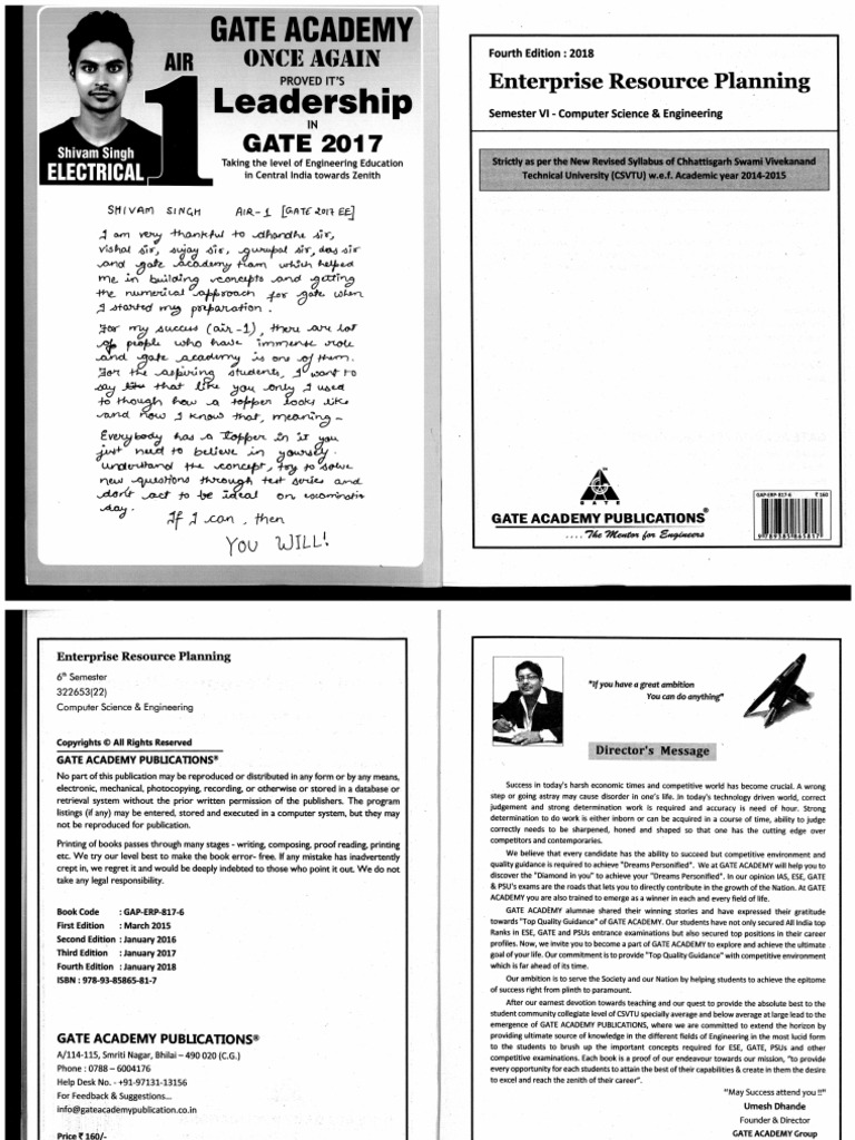 ERP Gate Book Notes | PDF
