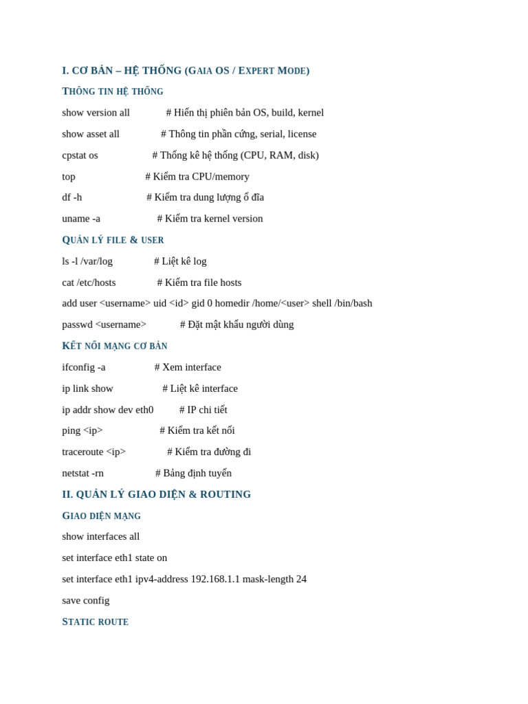 Checkpoint Commands | PDF