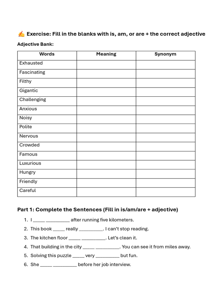 Verb To Be Present Simple-Student | PDF