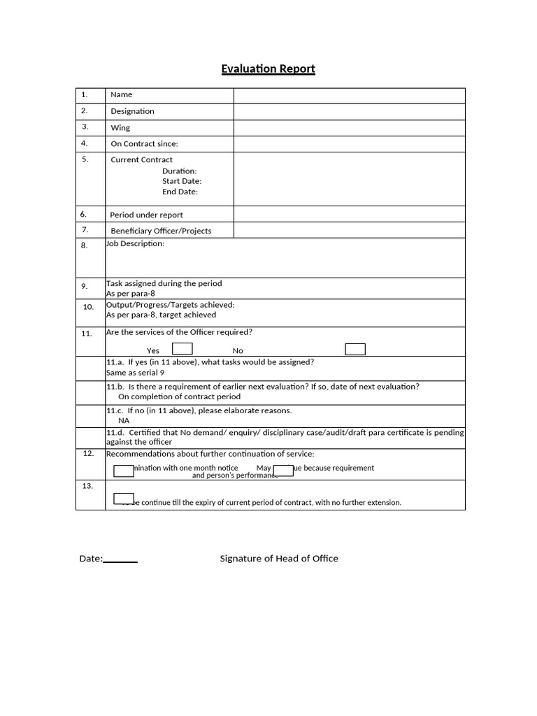 Evaluation Report | PDF
