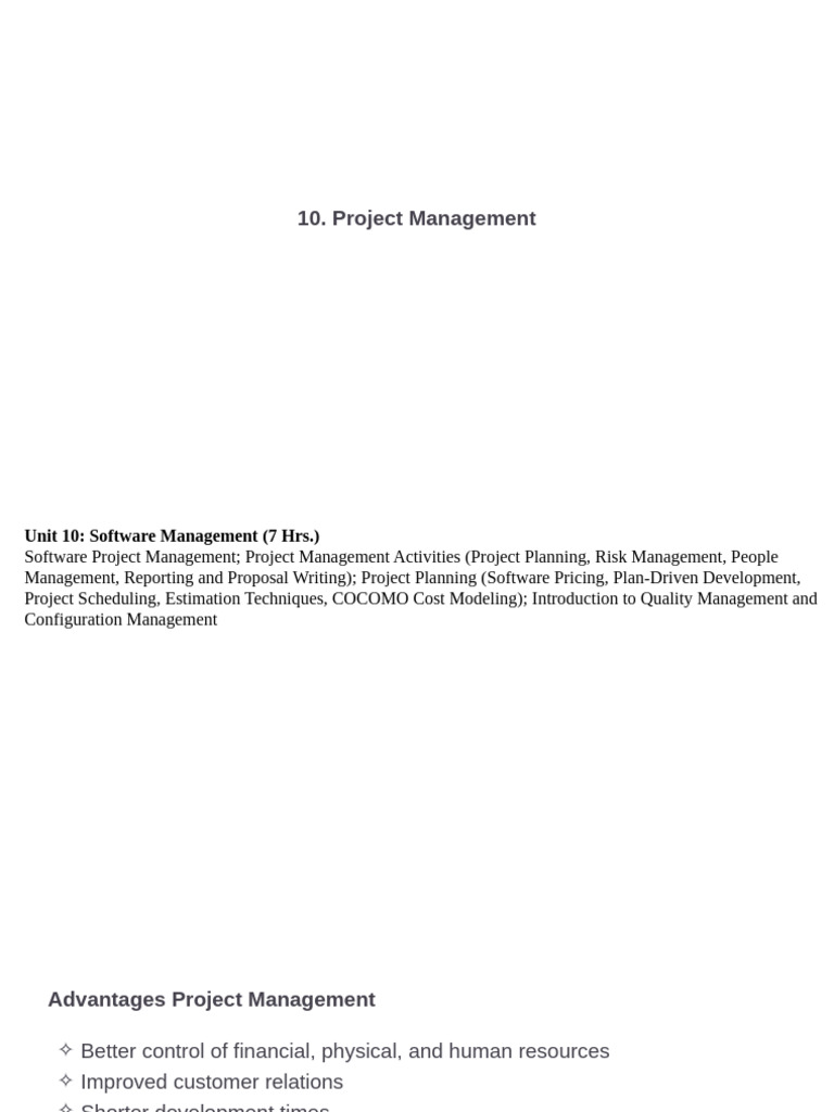 10. Software Management | PDF | Performance Appraisal | Project Management