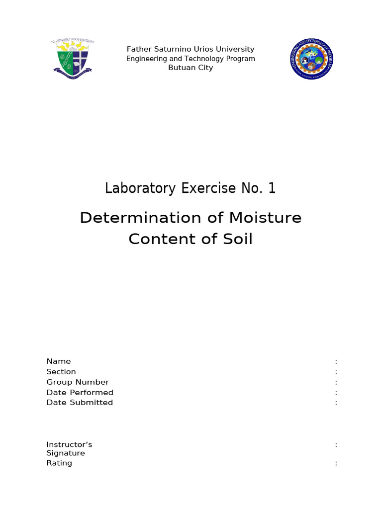 Soil Moisture and Specific Gravity Tests | PDF | Natural Materials