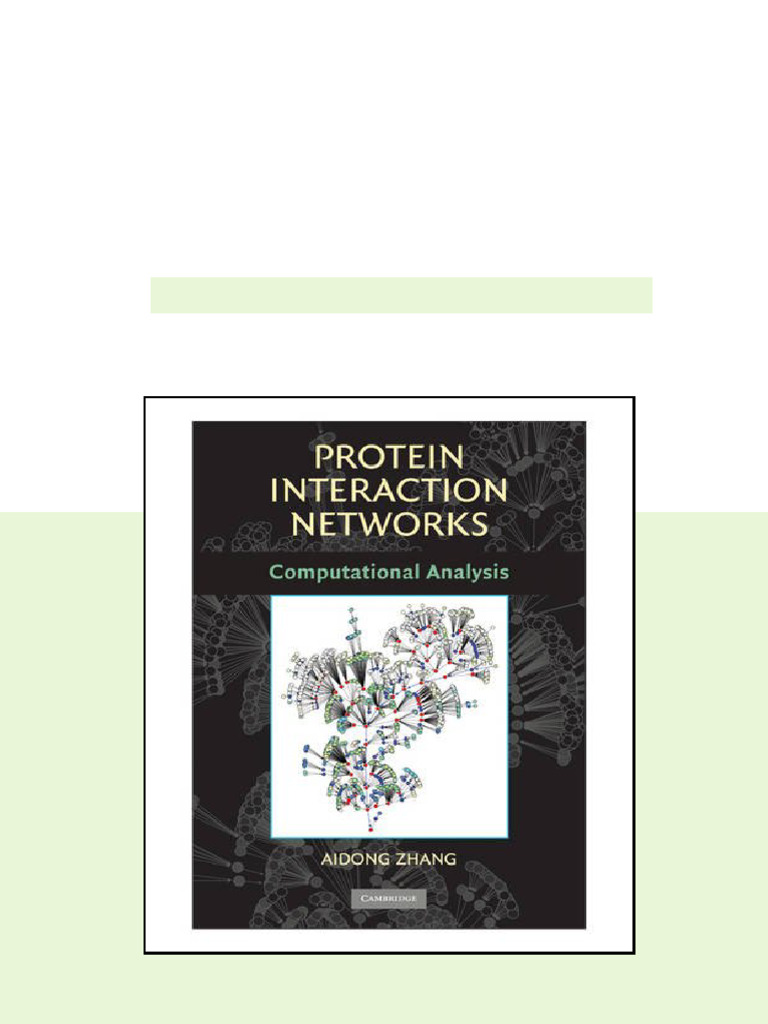 Protein Interaction Networks Computational Analysis 1st Edition Aidong ...