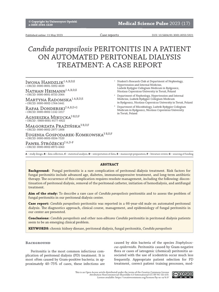 Candida Parapsilosis 2023 | PDF | Candidiasis | Candida (Fungus)