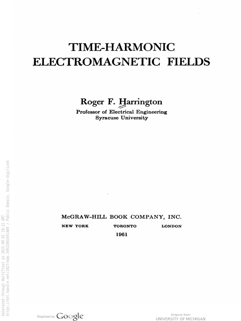 Time-Harmonic Electromagnetic Fields | PDF