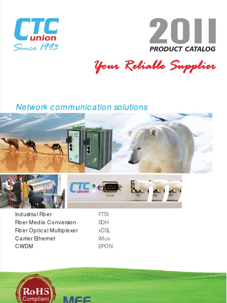 CTC Union 2011 Product Catalog | PDF | Wavelength Division Multiplexing ...