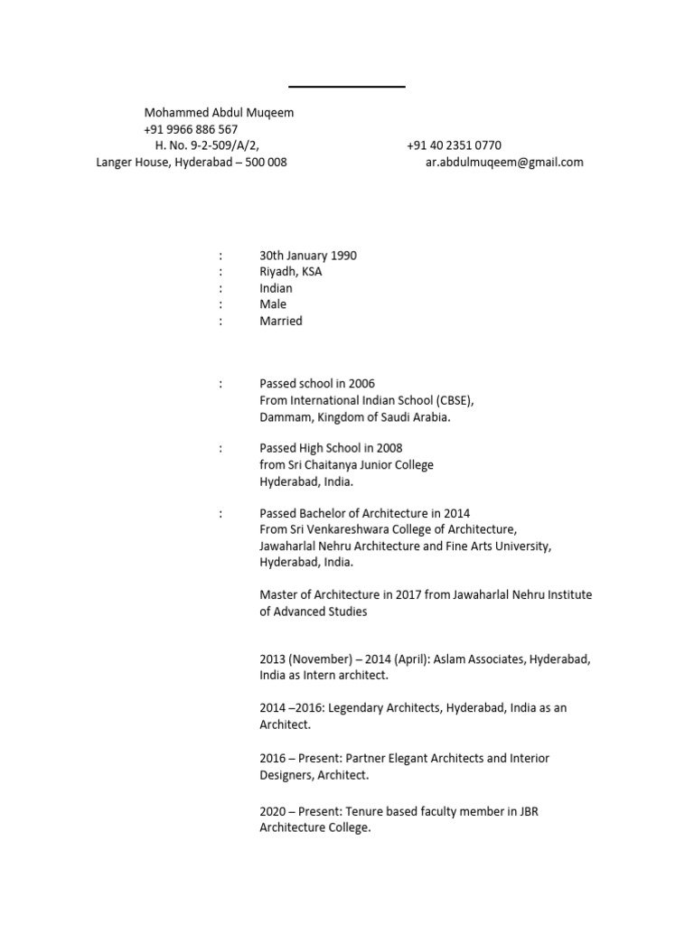 Abdul Muqeem Cv Portfolio 2021 | PDF