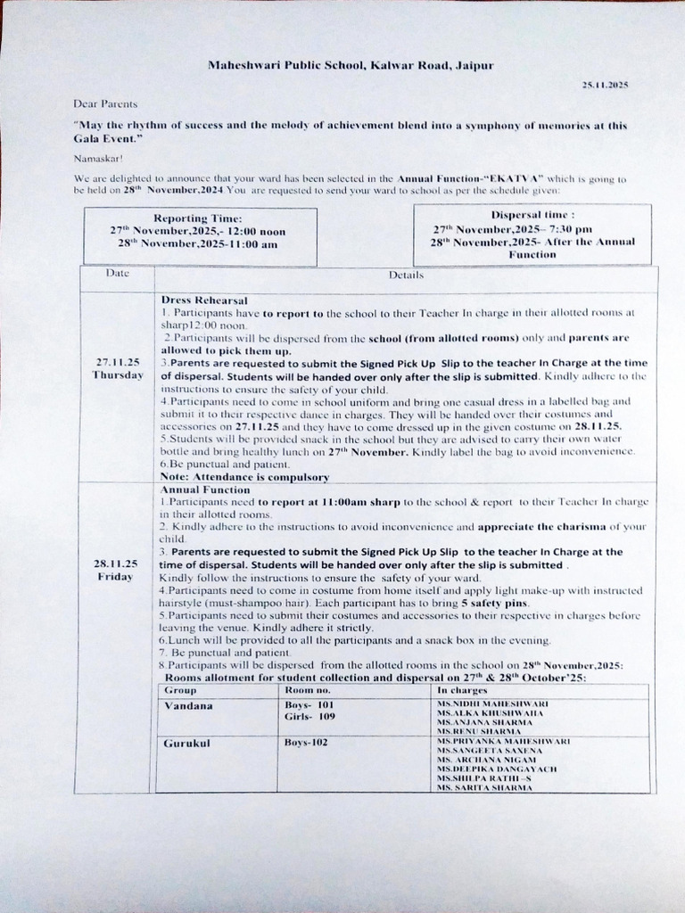 Annual Function Circular - 1 | PDF | Clothing | Fashion