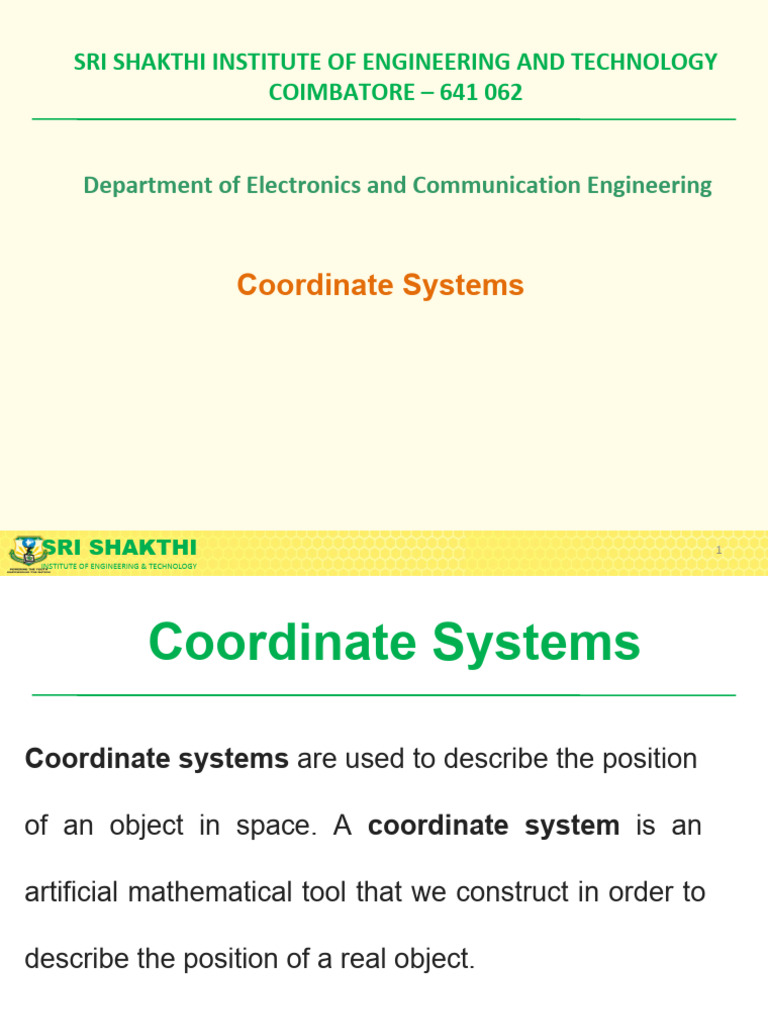 Coordinate Systems | PDF | Coordinate System | Mathematical Physics