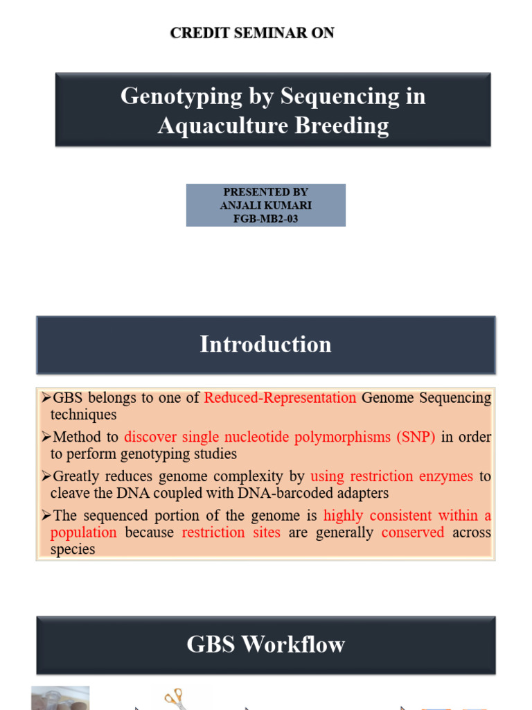 Genotyping by Sequencing in Aquaculture | PDF | Dna Sequencing | Genotyping