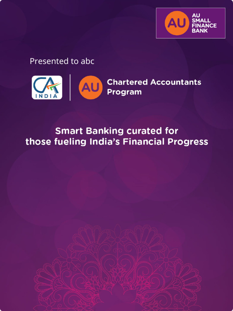 AU Bank-Chartered Accountants Program | PDF