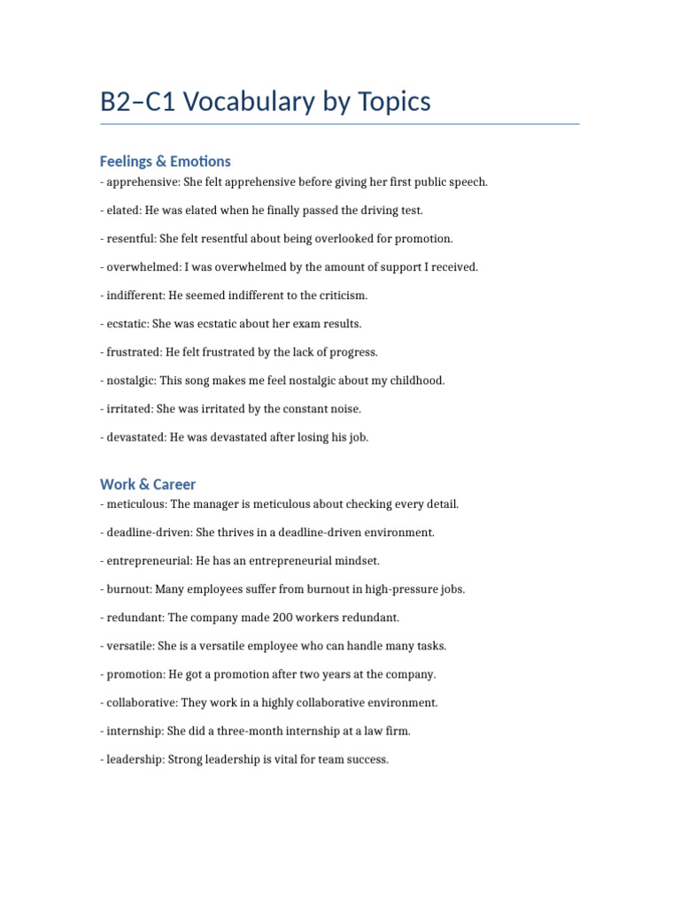 B2 C1 Vocabulary | PDF | Artificial Intelligence | Intelligence (AI ...