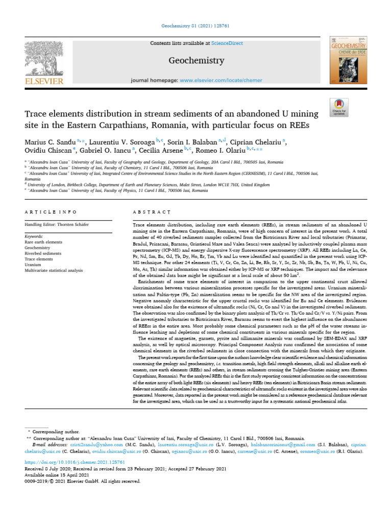 Geochemistry | PDF | Rock (Geology) | Geochemistry