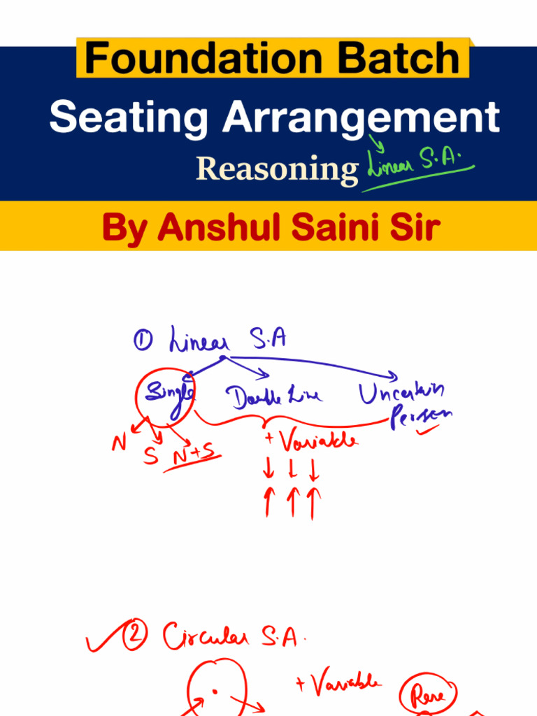 Seating Arrangement Class 1 | PDF