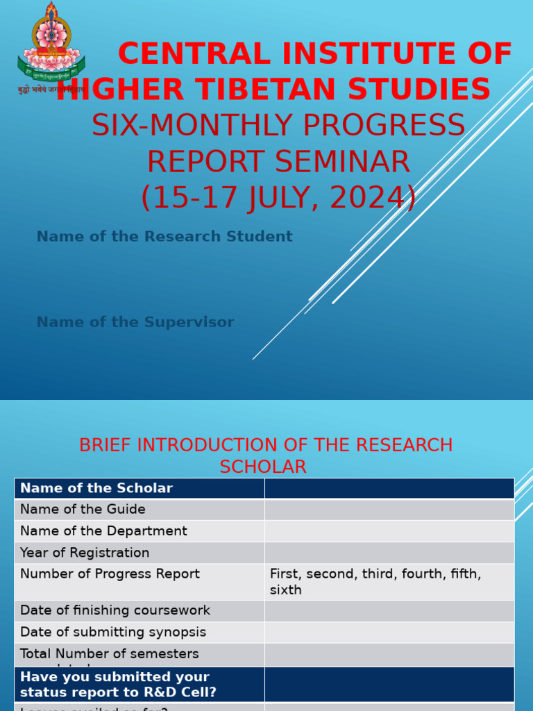 Progress Report | PDF
