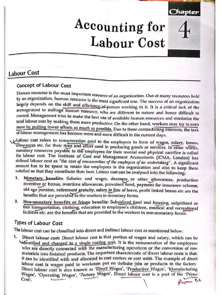 Accounting For Labour | PDF