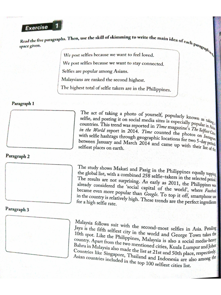 Skimming and Scanning Exercise Week 2 | PDF