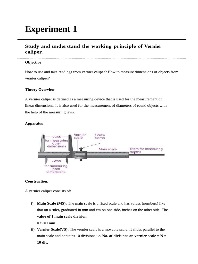Using Vernier Caliper for Measurements | PDF | Voltage | Resistor