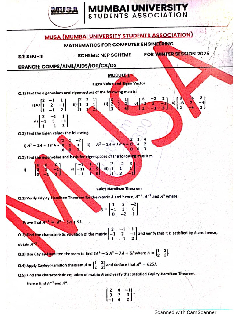 Maths Question Bank | PDF