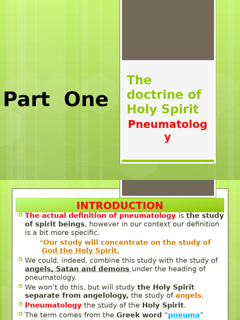 FFGTS The Doctrine of Holy Spirit | PDF | God The Father | Genesis ...