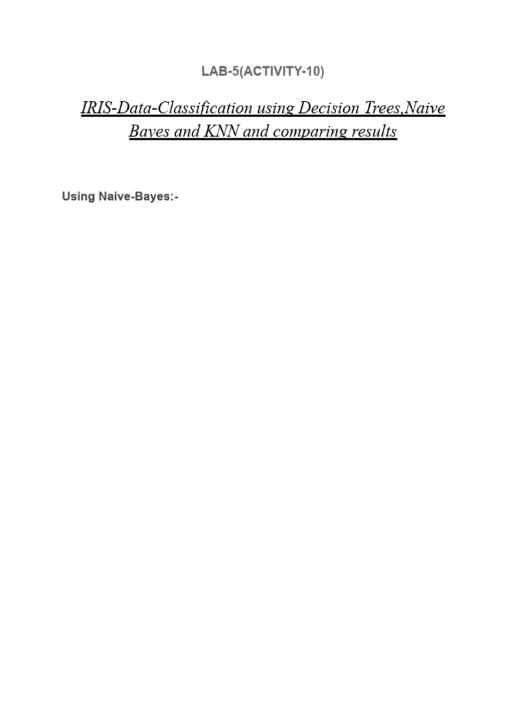 iRIS-Data-Classification-using-decision-treeANDNaivebayes | PDF