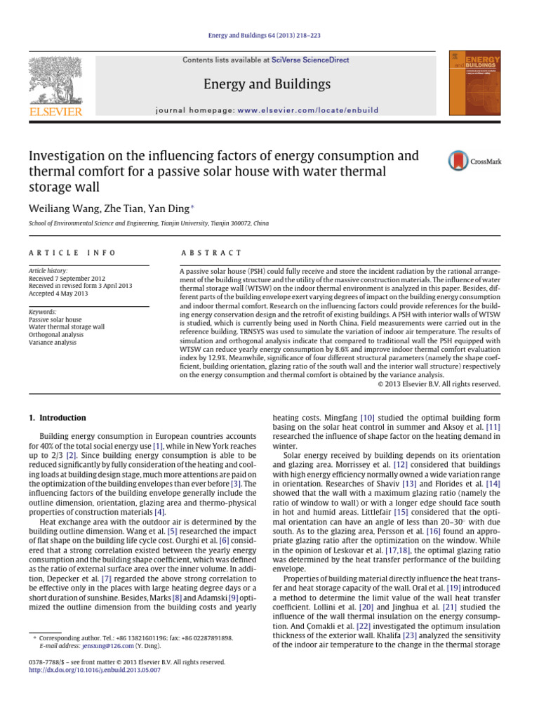 Thermal Storage Wall 1 | PDF | Building Engineering | Physical Quantities
