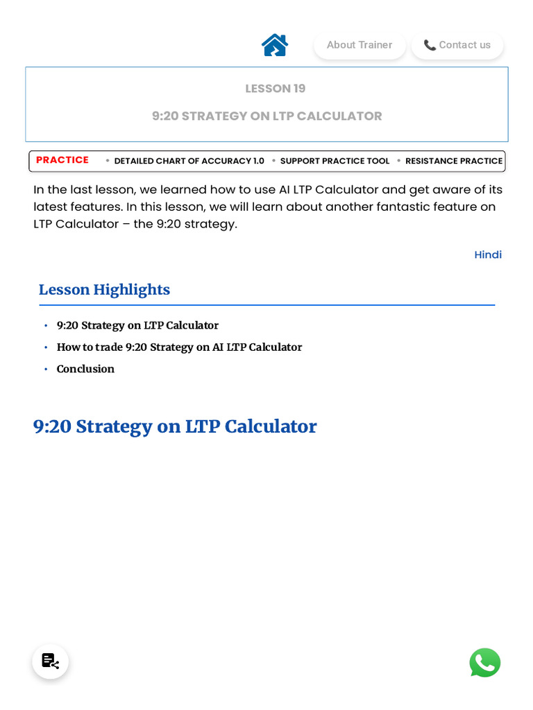 9_20 Strategy on LTP Calculator - AI LTP Calculator 2026 | PDF ...