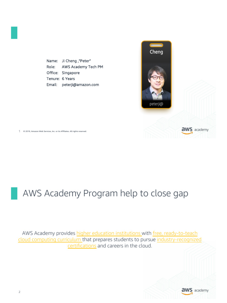 AWS Academy Intro | PDF | Amazon Web Services | Cloud Computing