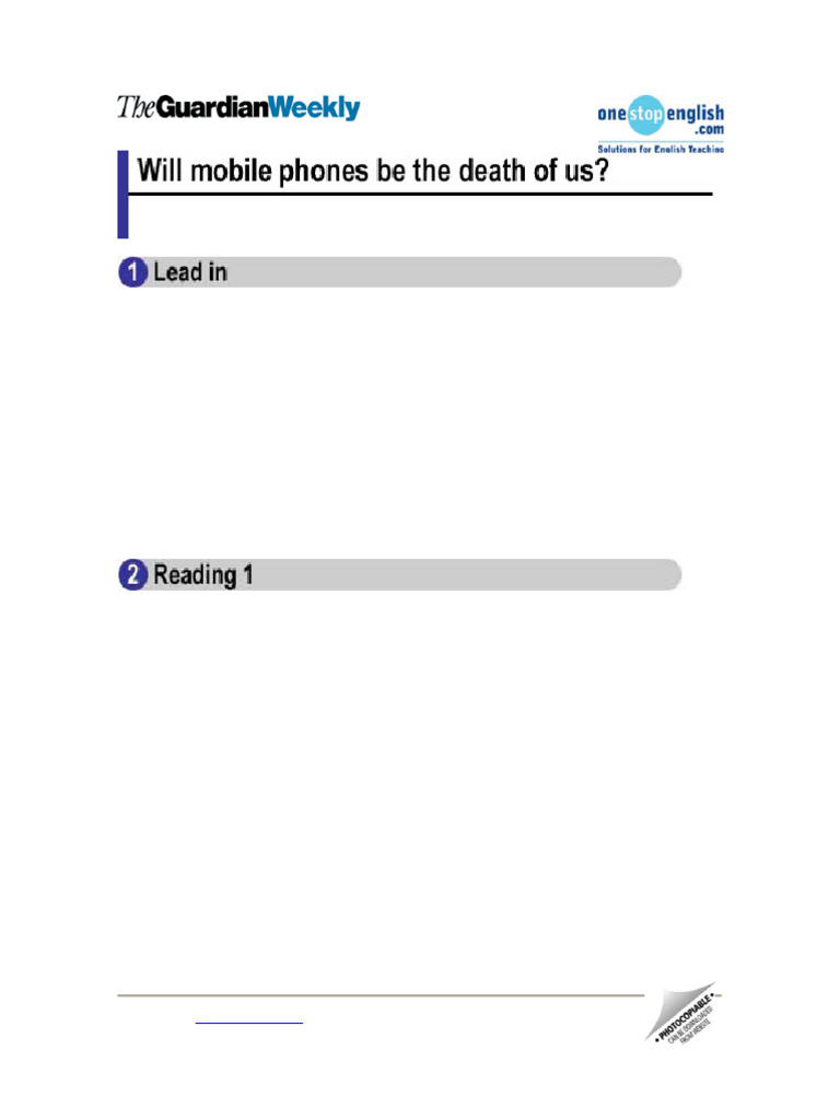 Mobile Phones Article | PDF | Adjective