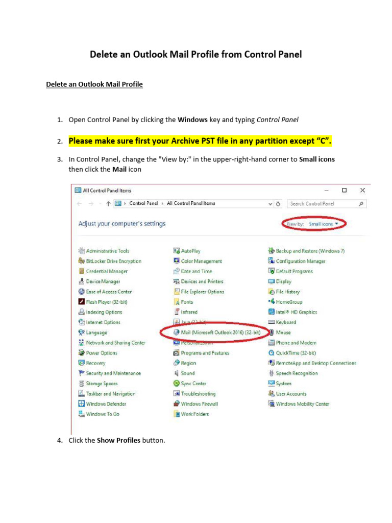 Out Look Add Profile | PDF