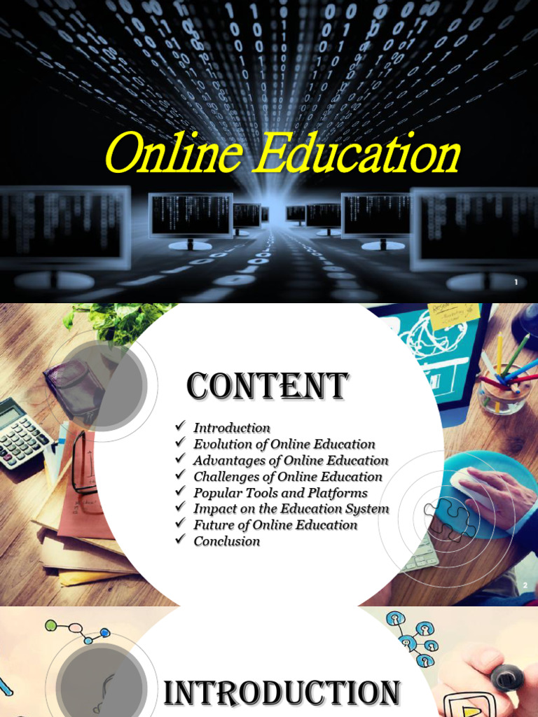 Online Education PPT | PDF | Distance Education | Educational Technology