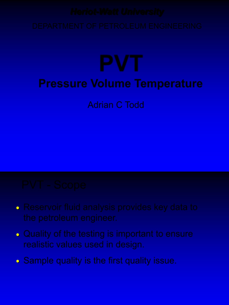 PVT Fundamentals for Reservoir & Production Engineers | PDF