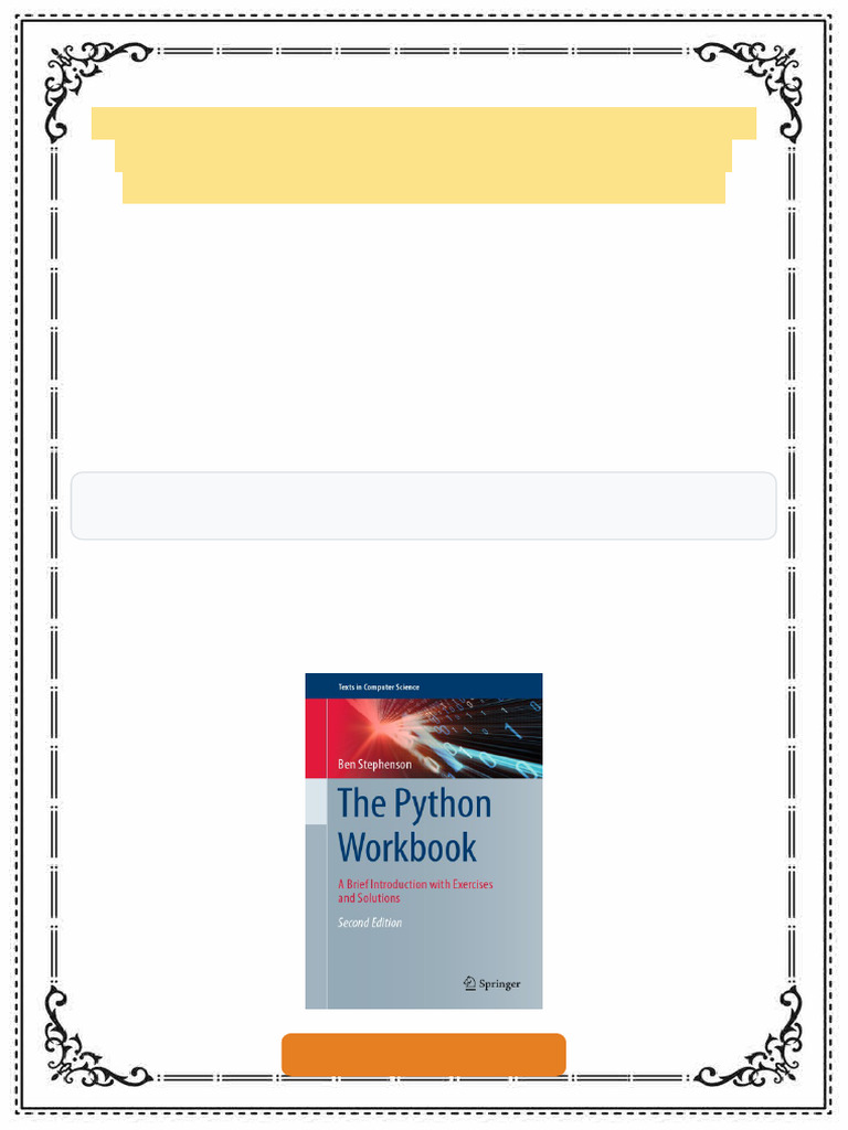 The Python Workbook: A Brief Introduction with Exercises and Solutions ...