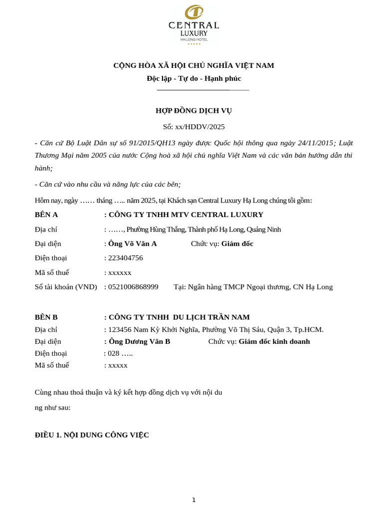 Mau - Hop Dong KS | PDF