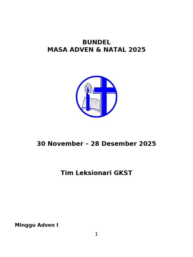 Masa Adven & Natal 2025: Refleksi Spiritual | PDF