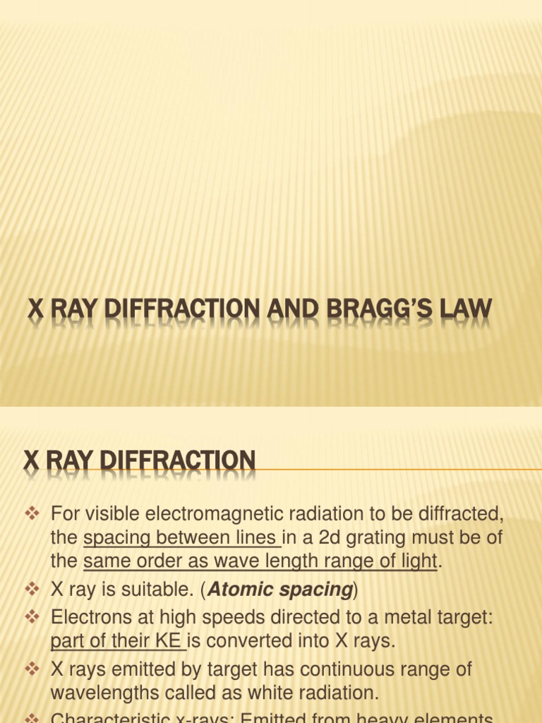 5-X Ray Diffraction | PDF | Diffraction | Electromagnetic Radiation