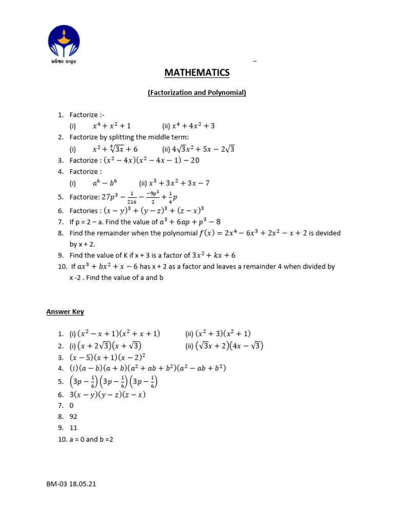 Basic Mathematics 03 | PDF
