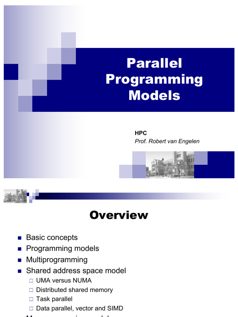 5 Parallel Programing Models | PDF | Parallel Computing | Central ...