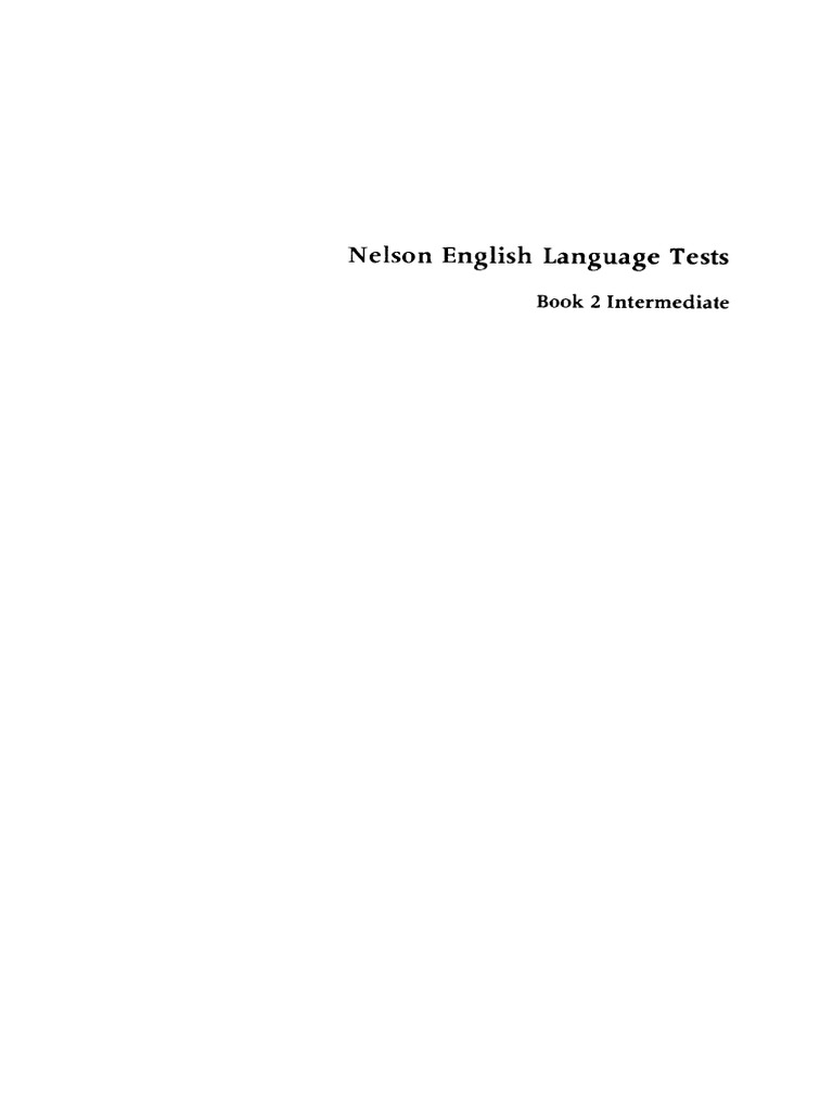 Nelson English Language Tests Book 2 Intermediate | PDF