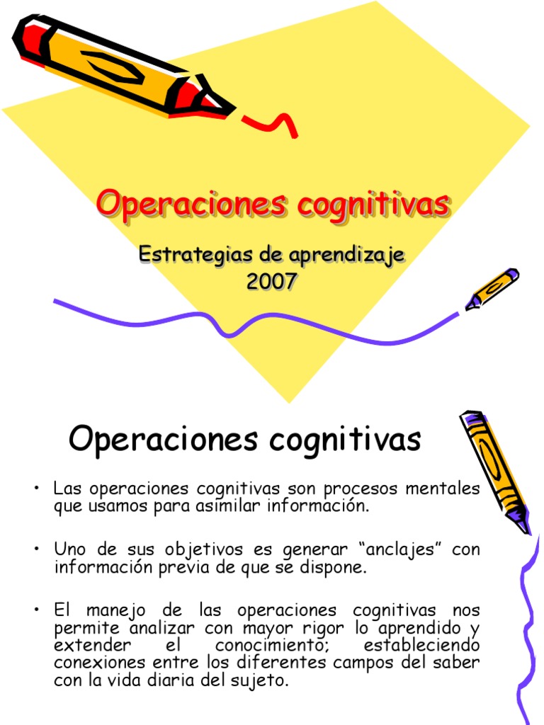 Operaciones Cognitivas | PDF | Conocimiento | Ciencia cognitiva