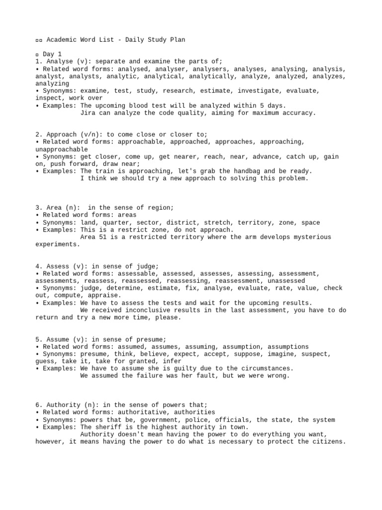 200 Academic Word List (AWL) | PDF | Concept | Data